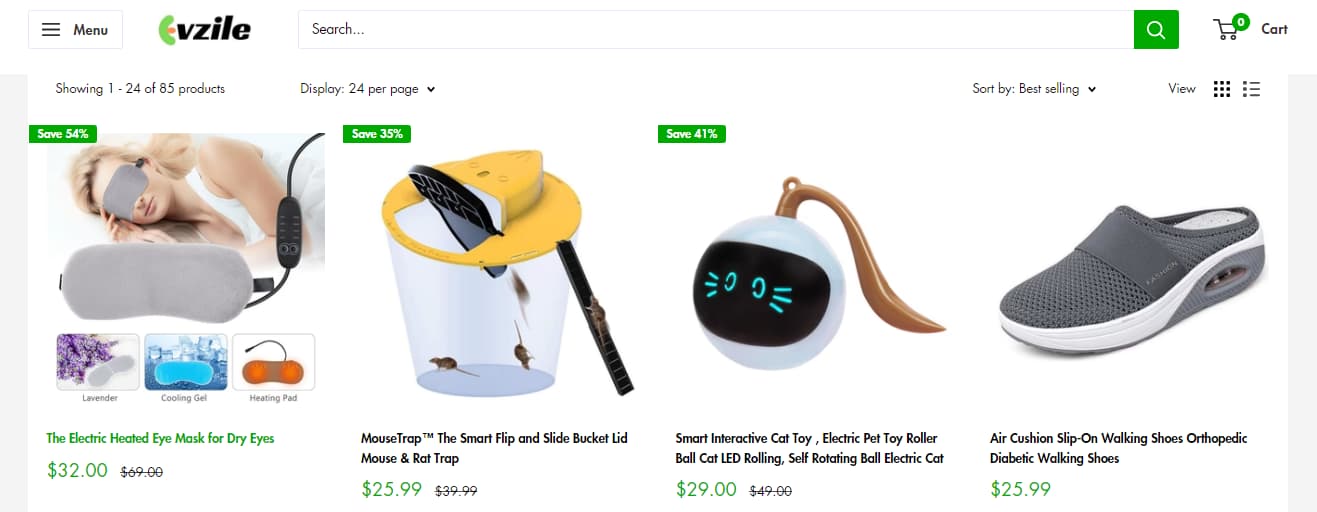 10 General Dropshipping Store Examples With Themes Used