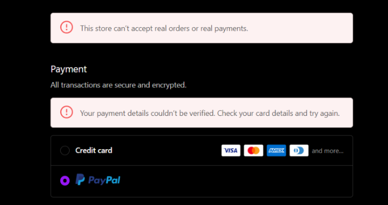 How to Fix the "This Store Can't Accept Real Orders or Real Payments" Error on Shopify